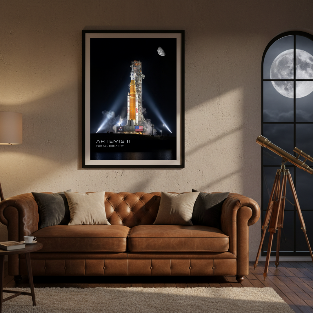Artemis II Poster - NASA Orion Spacecraft Wall Art - Moon Mission Prin ...