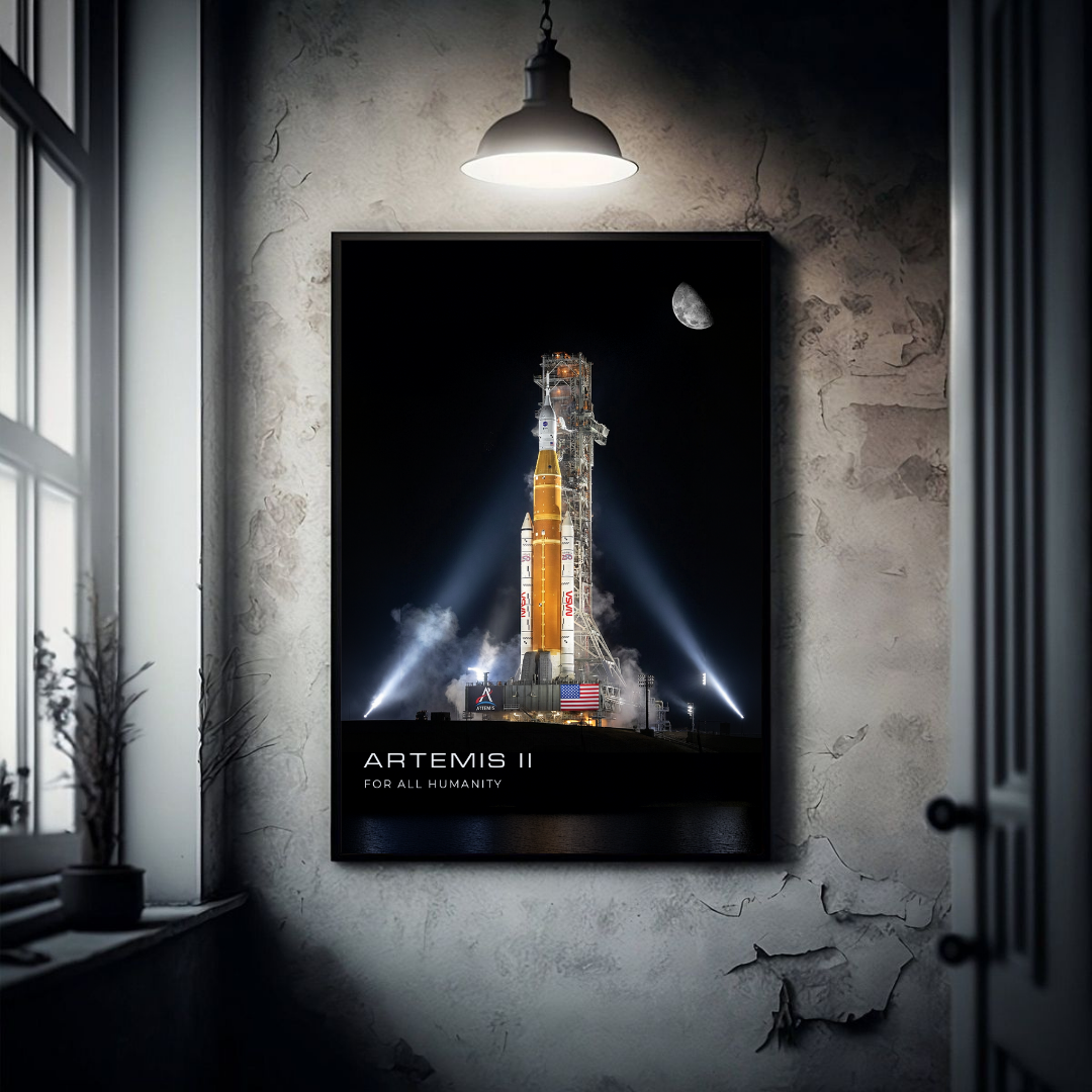 Artemis II Poster - NASA Orion Spacecraft Wall Art - Moon Mission Prin ...